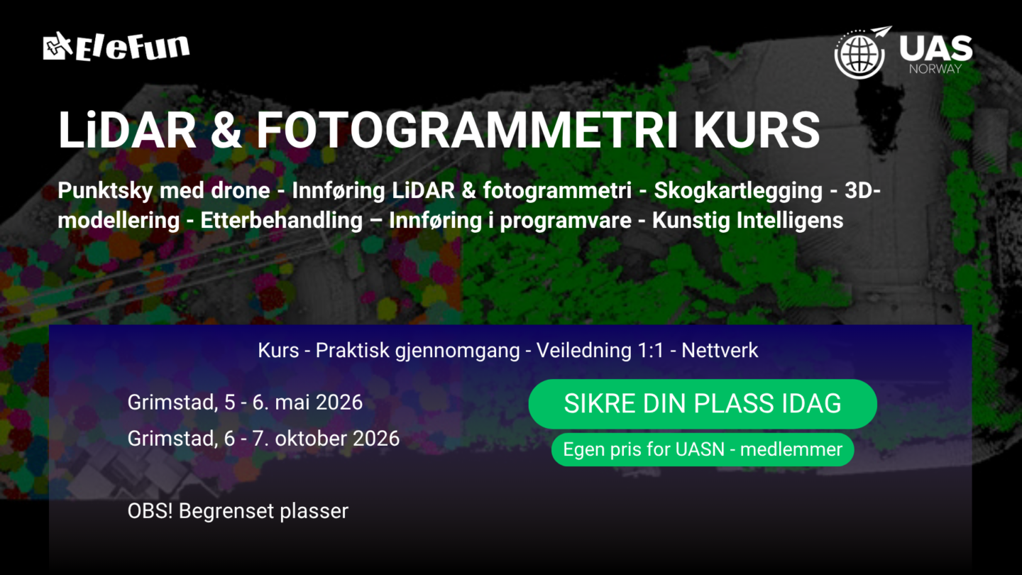 Drone med LiDAR eller fotogrammetri? Dette kurset trenger du - UAS Norway